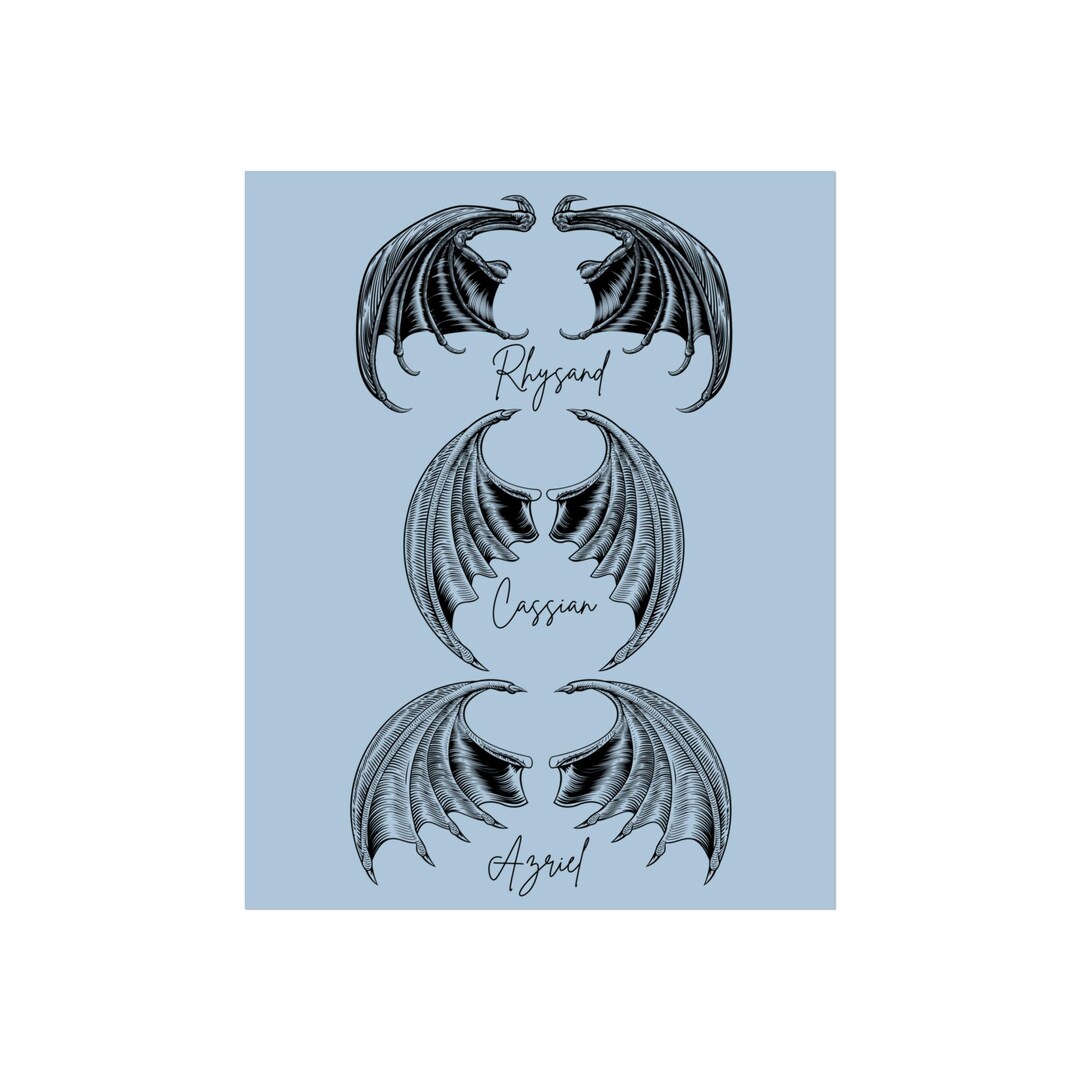 Blue Version Bat Boys Rhysand Cassian Azriel SJM Merch Fine Art Posters ...