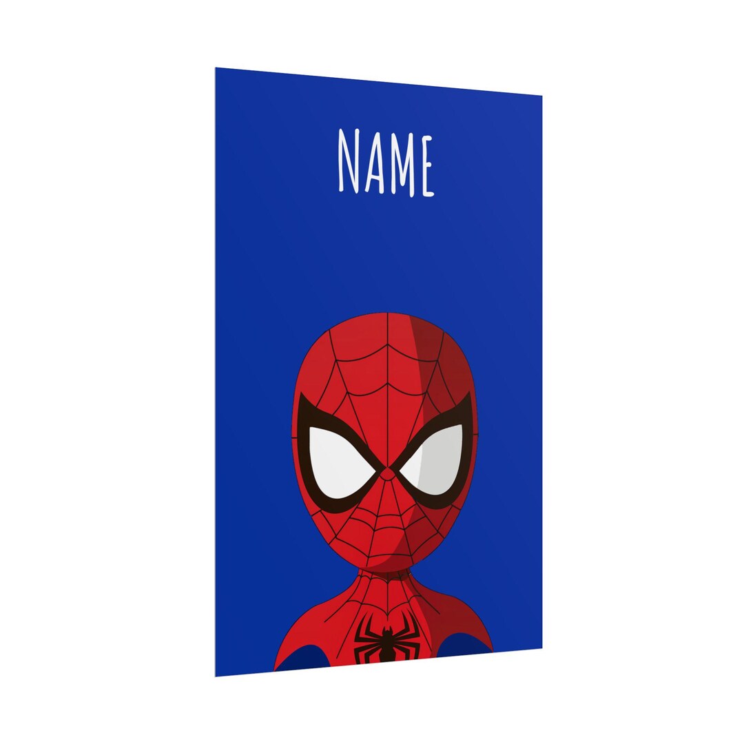 Personalized Spider-man Superhero Poster, Custom Name, Nursery Wall Art ...