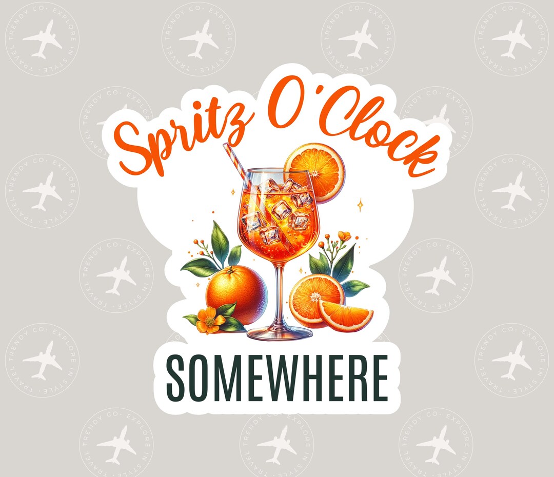 Aperol Spritz Vinyl Sticker, Funny Cocktail Decal, Easy Application ...