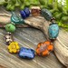 Blue Bird Gemstone and Czech Glass Beaded Stretch Bracelet, Free USA ...