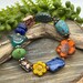 Blue Bird Gemstone and Czech Glass Beaded Stretch Bracelet, Free USA ...