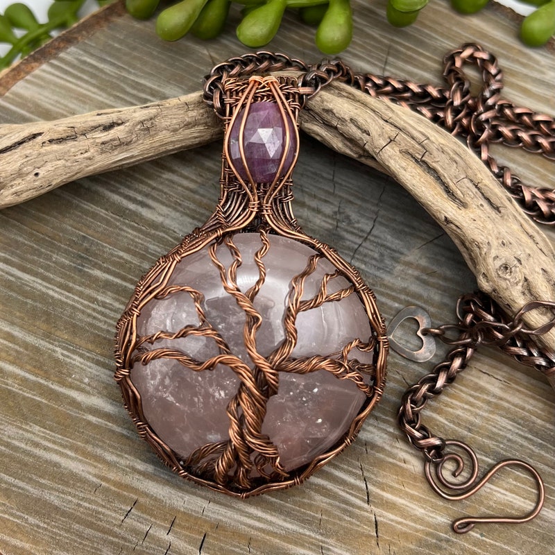 Copper Wire Tree Pendant - Etsy