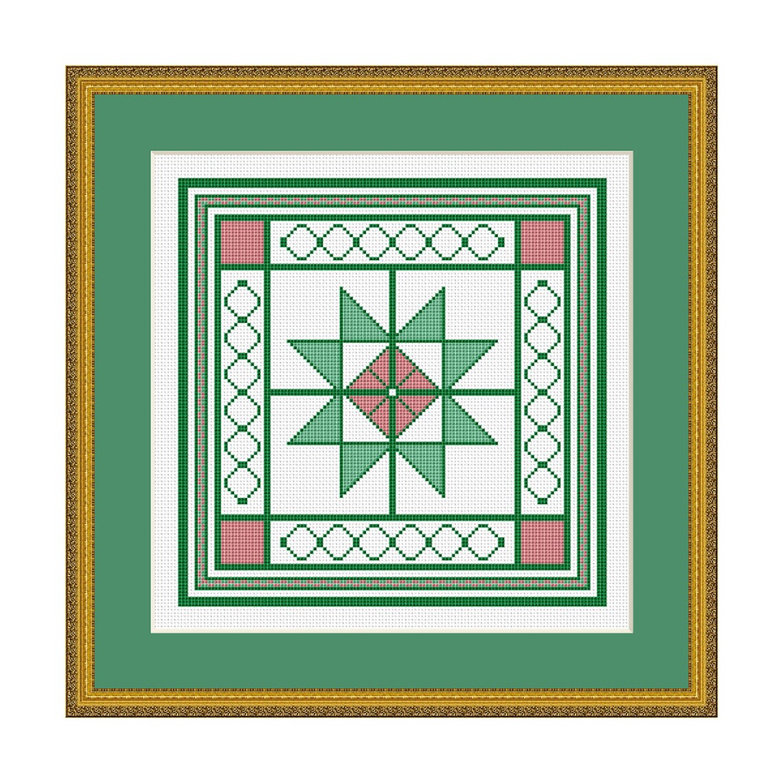 Hand Counted Cross Stitch Embroidery Pattern - Quilt Cross Stitch ...