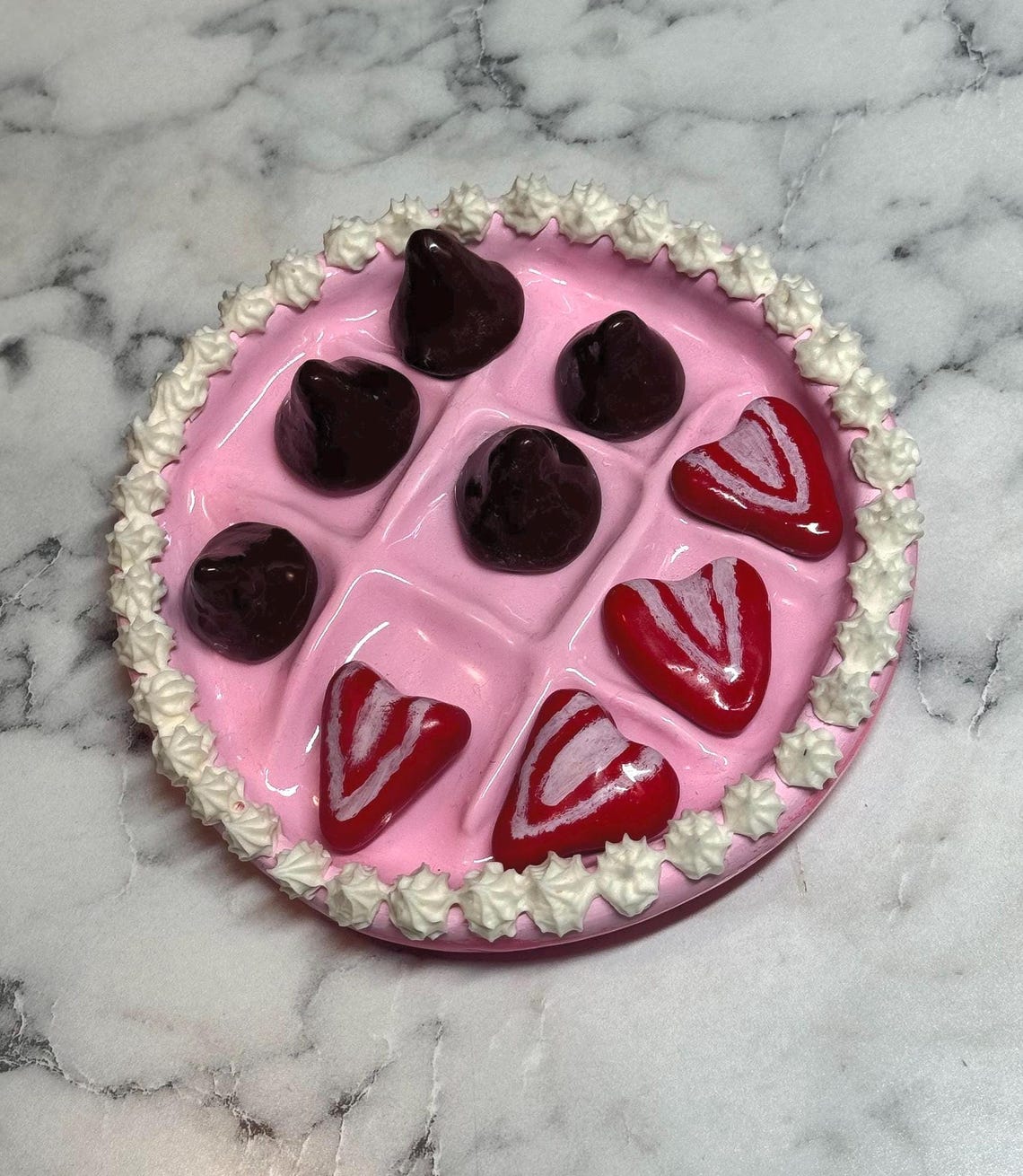 Handmade Clay Chocolate & Strawberry Cake Tic Tac Toe! - Etsy