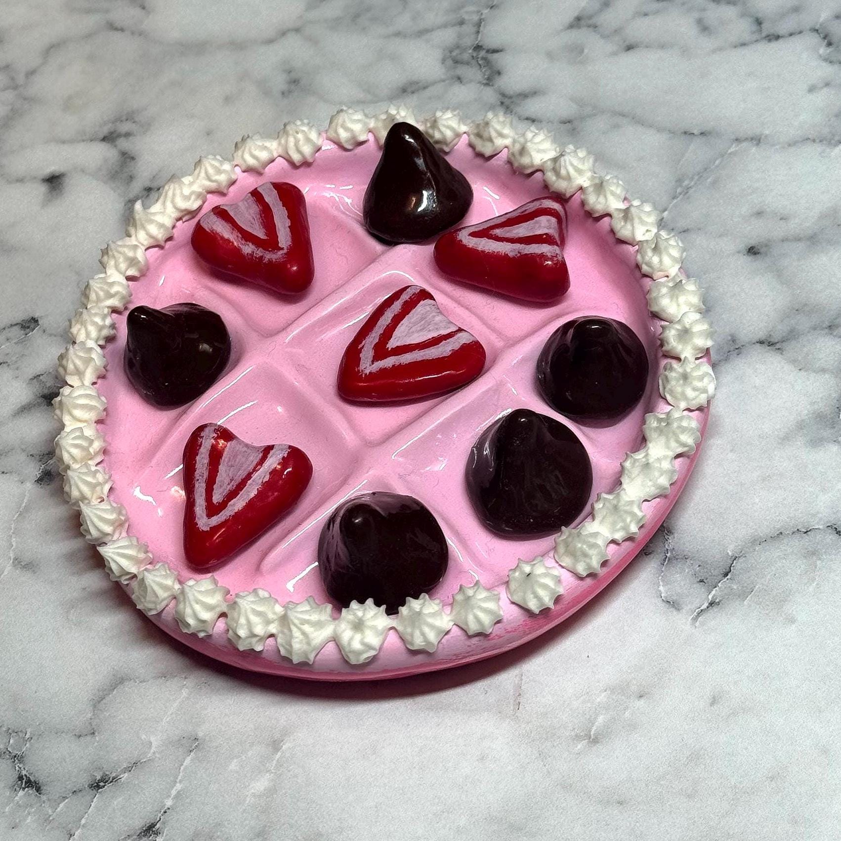 Handmade Clay Chocolate & Strawberry Cake Tic Tac Toe! - Etsy