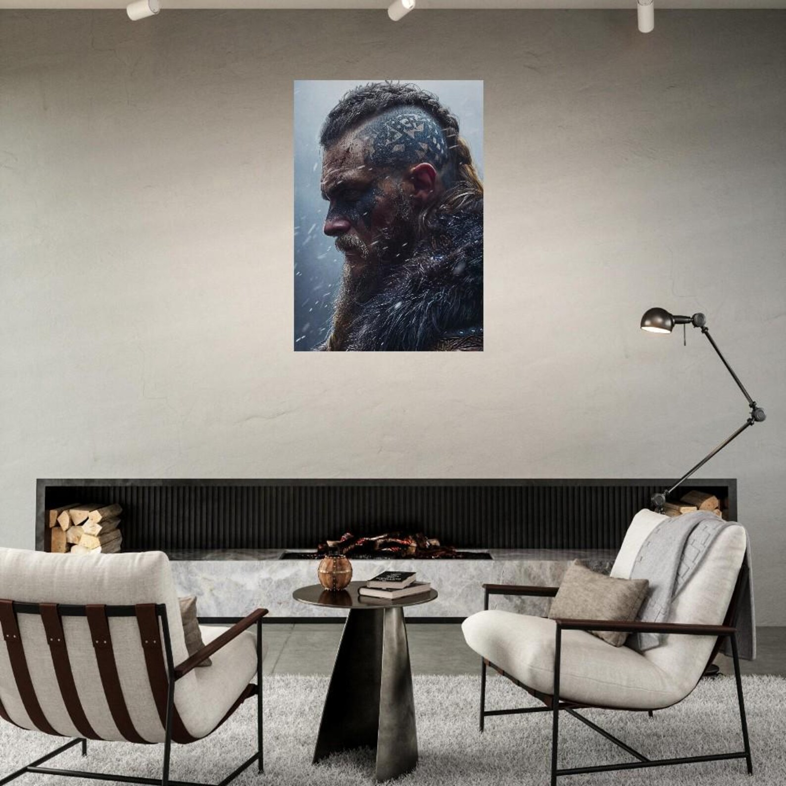 Epic Viking Warrior Poster - Hyper Realistic Art With Premium Semi ...