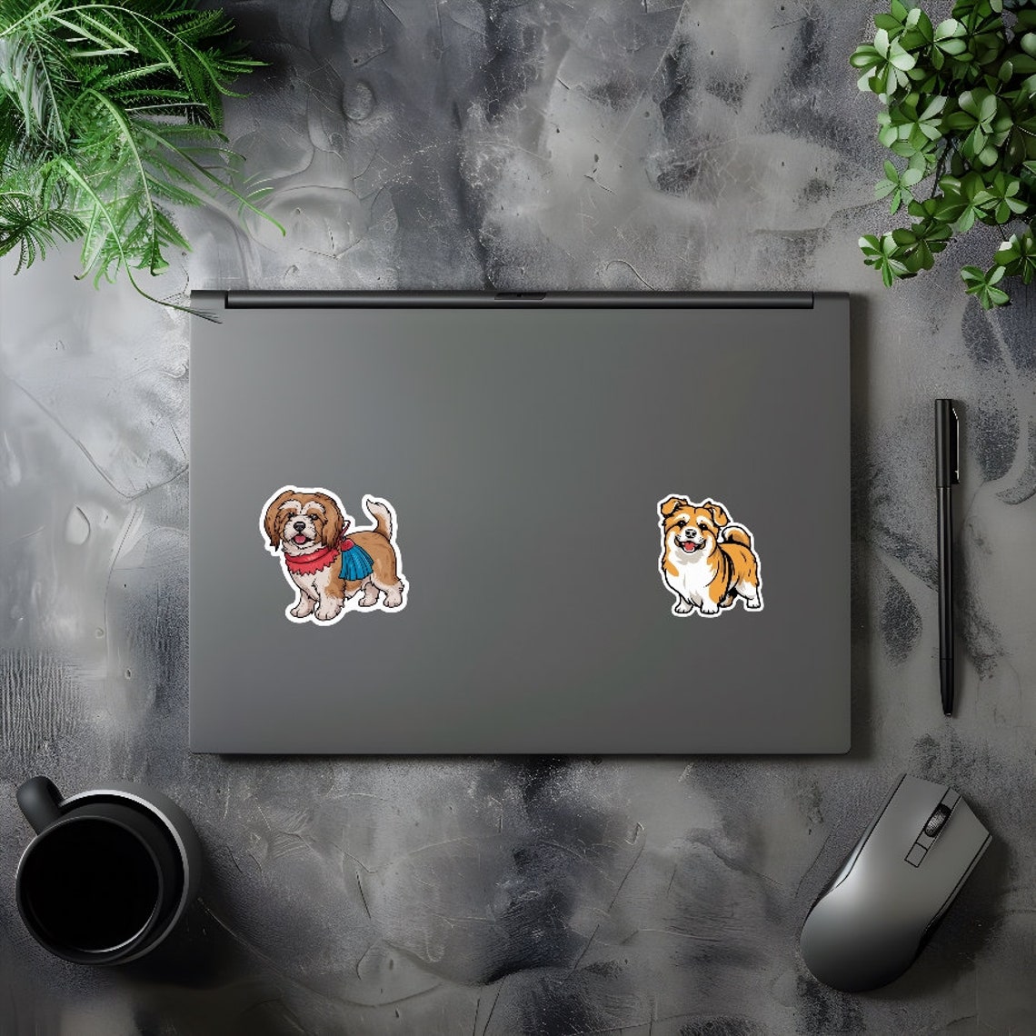 Lhasa Apso Dog PNG Stickers Bundle 35 Designs Cute, Printable, Instant ...