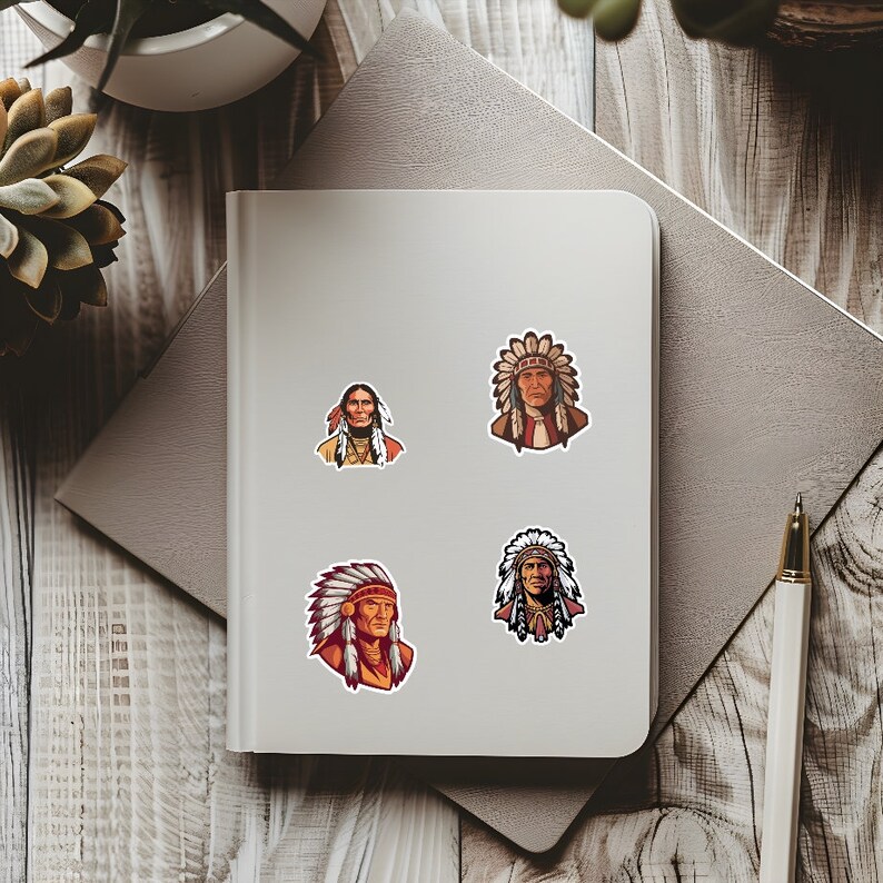 Native American Chief PNG Stickers Design, 29 Tribal Clipart, Instant ...