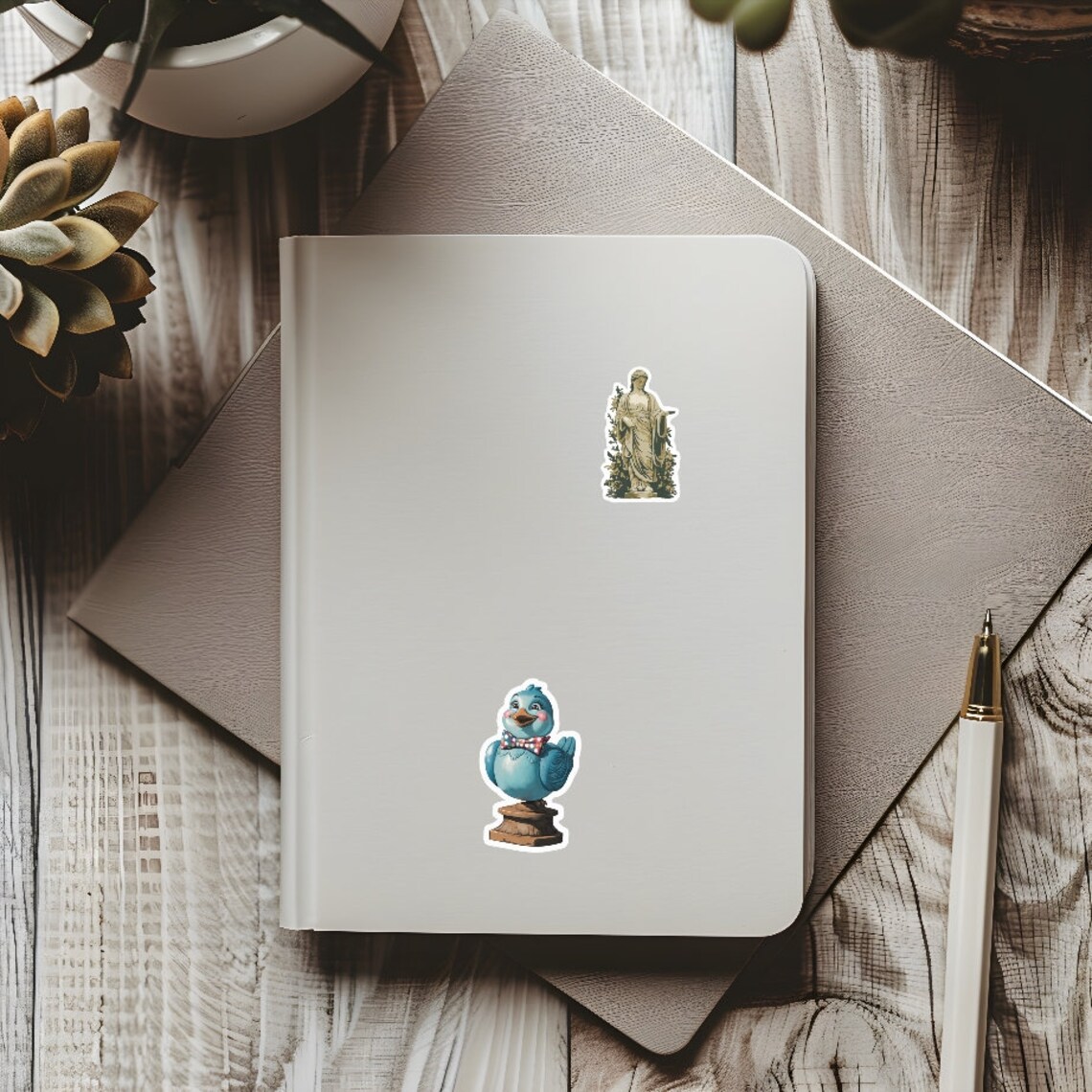Garden Statue PNG Stickers Bundle, 13 Elegant Designs, Printable ...