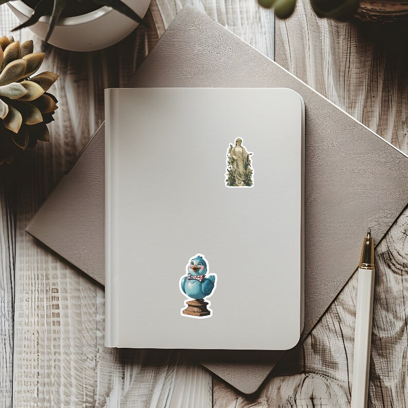 Garden Statue PNG Stickers Bundle, 13 Elegant Designs, Printable ...