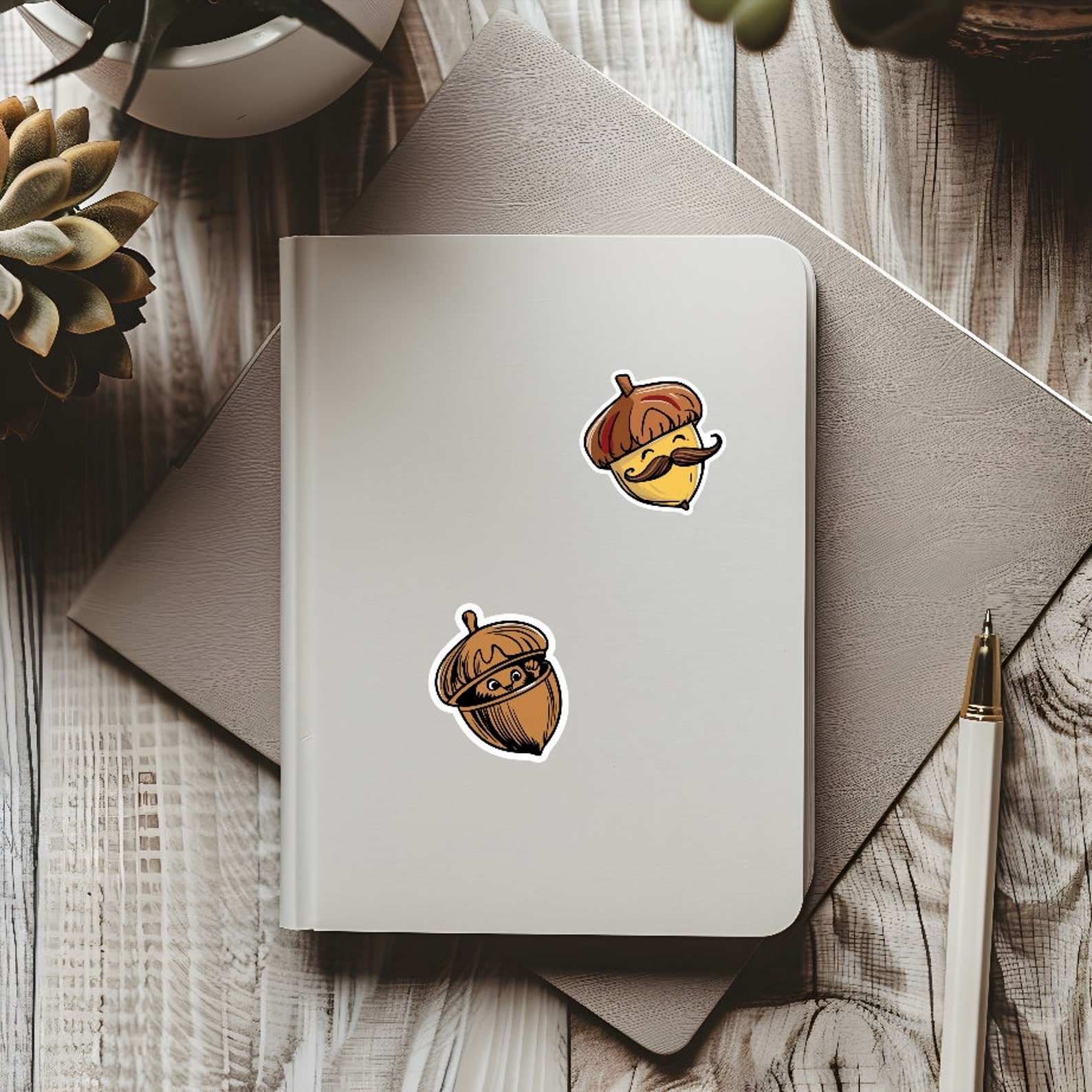 Acorn PNG Stickers Design Bundle, 29 Designs, Printable Fall Stickers ...