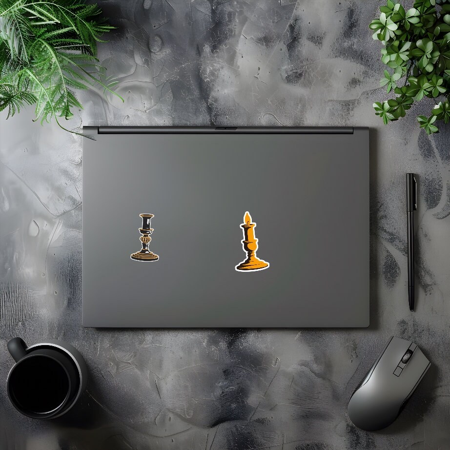Candlestick PNG Stickers Design Bundle Elegant Glow, Stylish ...