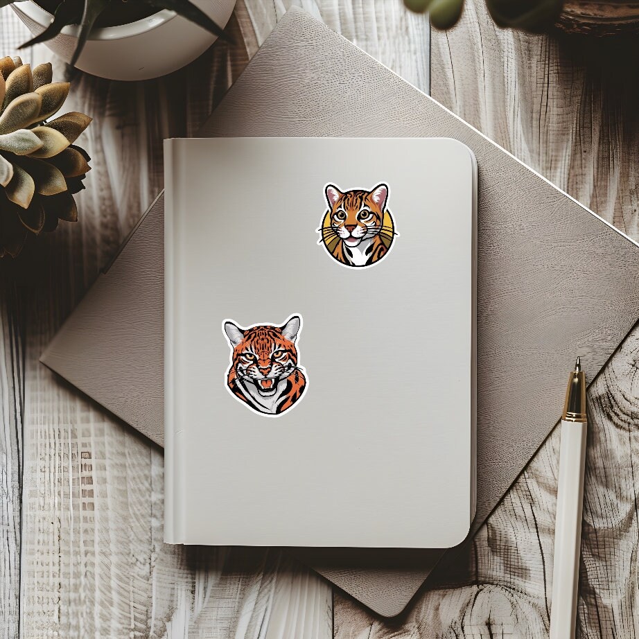 Ocelot PNG Stickers Design, 24 Wild Cat Clipart, Instant Download ...
