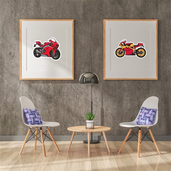 Motorcycle PNG Stickers Bundle 20 Designs Biker, Printable, Instant ...