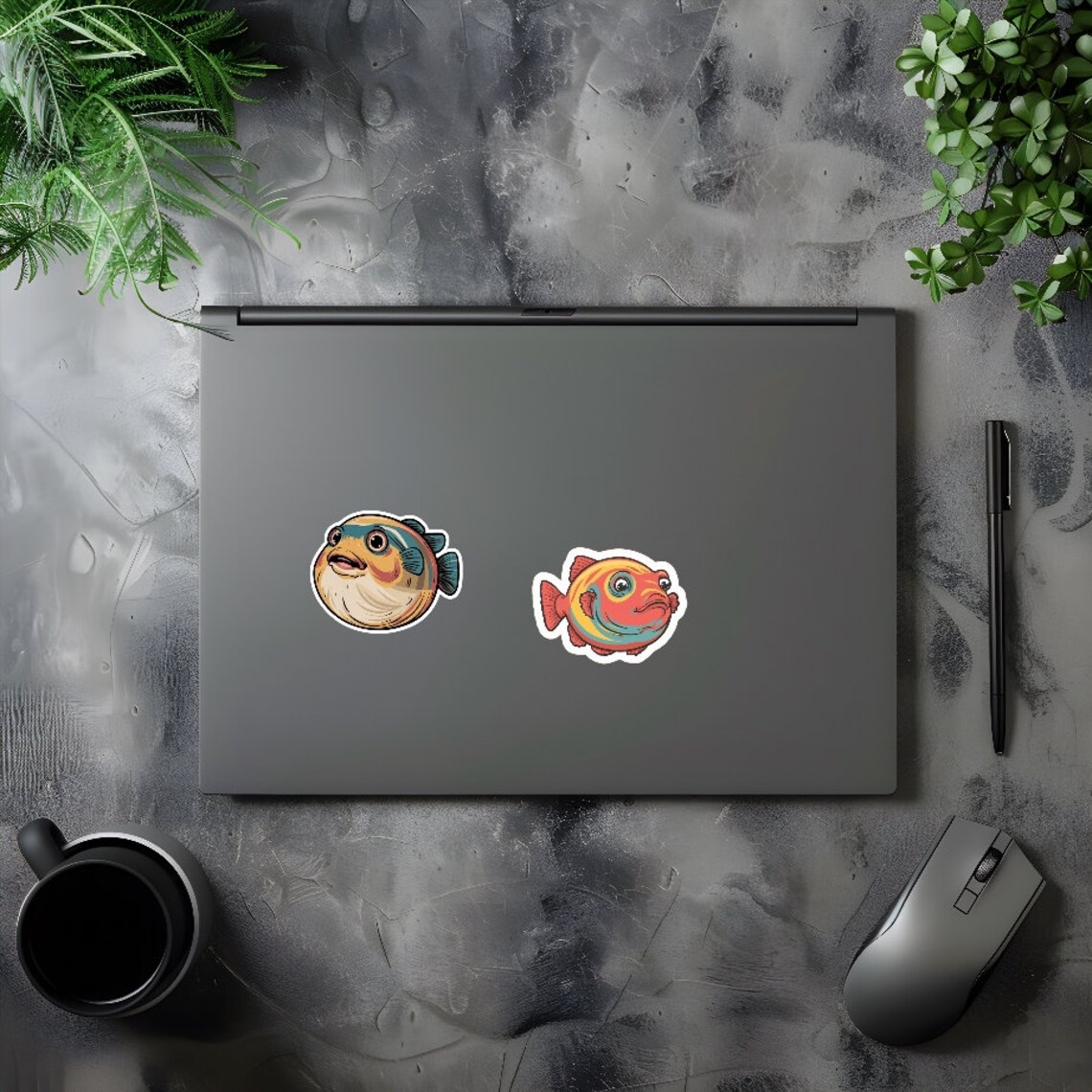 Puffer Fish PNG Stickers Design Bundle, 9 Ocean-themed Designs ...
