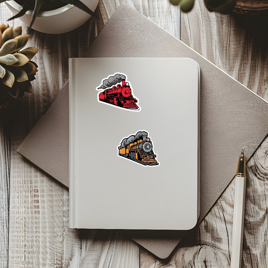 Steam Locomotive PNG Stickers Design, 20 Vintage Train Clipart, Railway ...