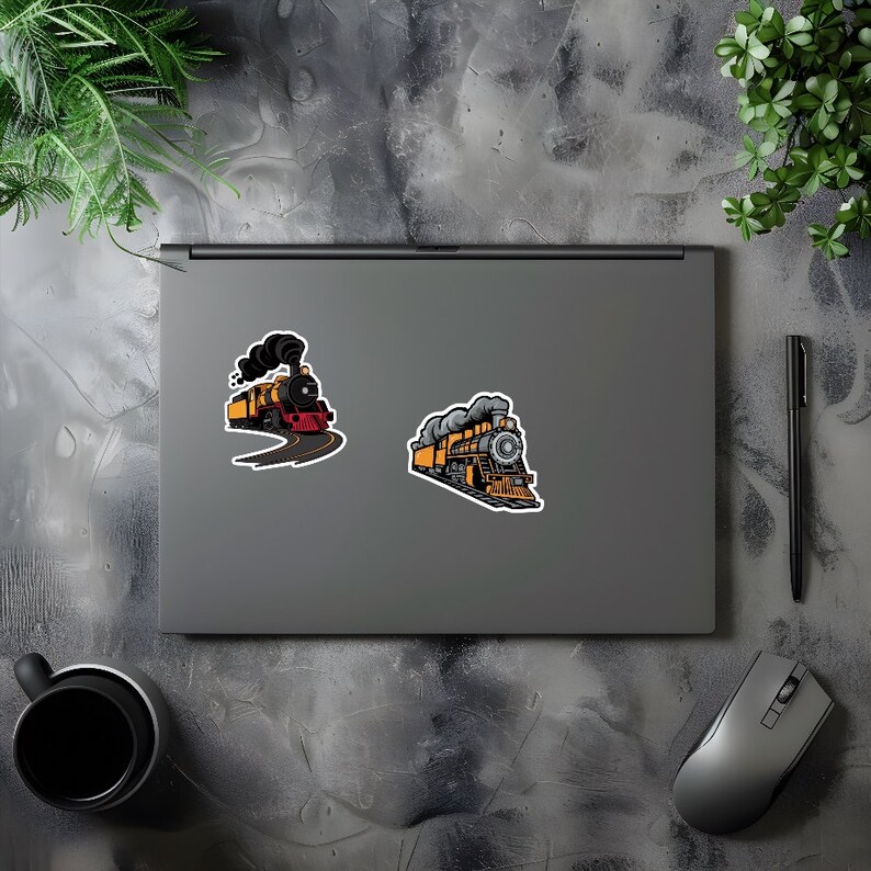 Steam Locomotive PNG Stickers Design, 20 Vintage Train Clipart, Railway ...