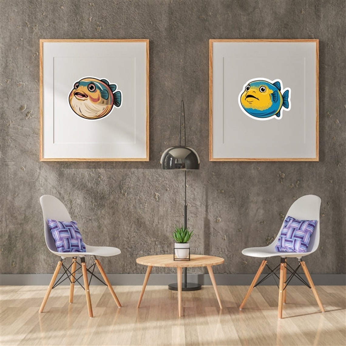 Puffer Fish PNG Stickers Design Bundle, 9 Ocean-themed Designs ...