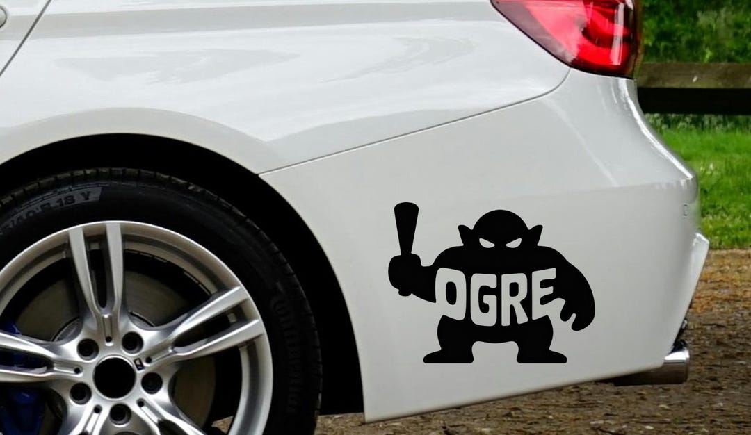 Ogre Car Sticker, Shrek Inspired Car Decal, Funny Ogre Meme Bumper ...