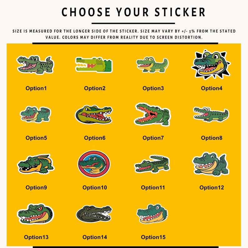 Alligator Sticker, Snapping Gator Decal, Swamp Wildlife Sticker ...