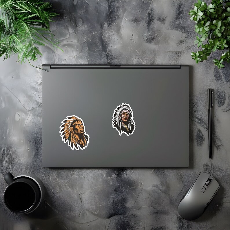 Native American Chief PNG Stickers Design, 29 Tribal Clipart, Instant ...