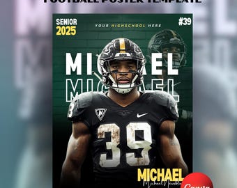 DIY Football Poster Template, Editable on Canva, Instant Download ...