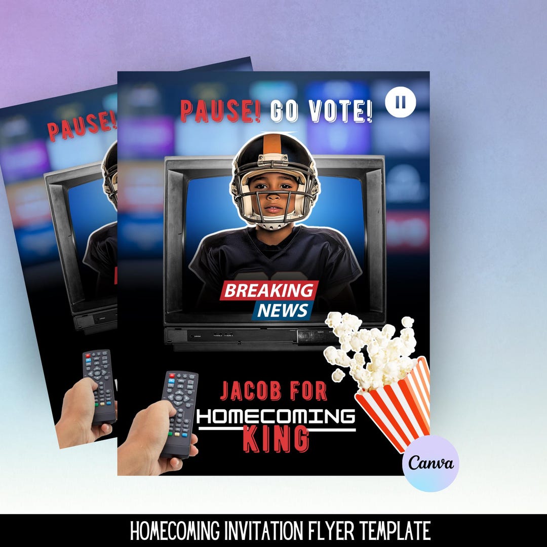 DIY Homecoming King Poster Template, Instant Download, Printable, HOCO ...