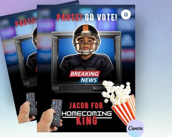 DIY Homecoming King Poster Template, Instant Download, Printable, HOCO ...