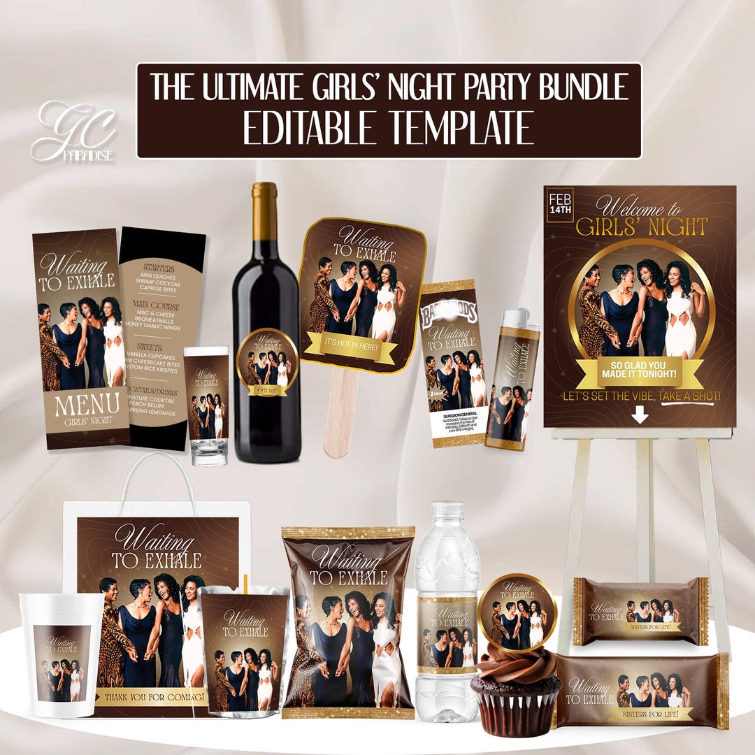 DIY Waiting to Exhale Party Bundle, Canva Design, Galentine's Night ...