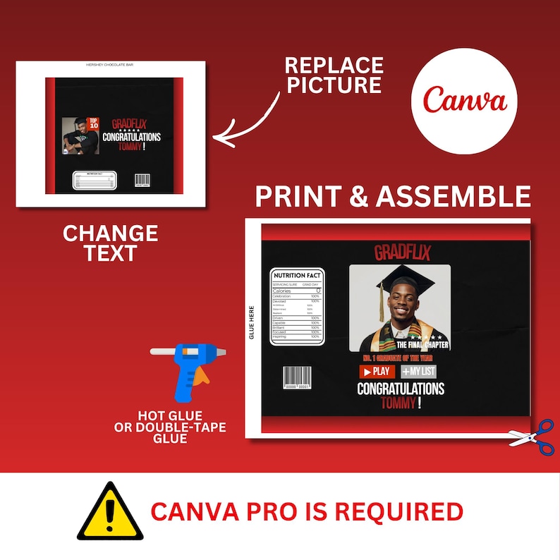 Netflix Graduation Gift Box Template, Canva Design, Senior 2026, Grad ...