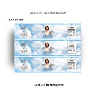 DIY Memorial Water Bottle Label Design Template, Editable on Canva ...