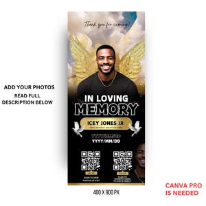 DIY Retractable Memorial Banner Design Template, Editable on Canva ...
