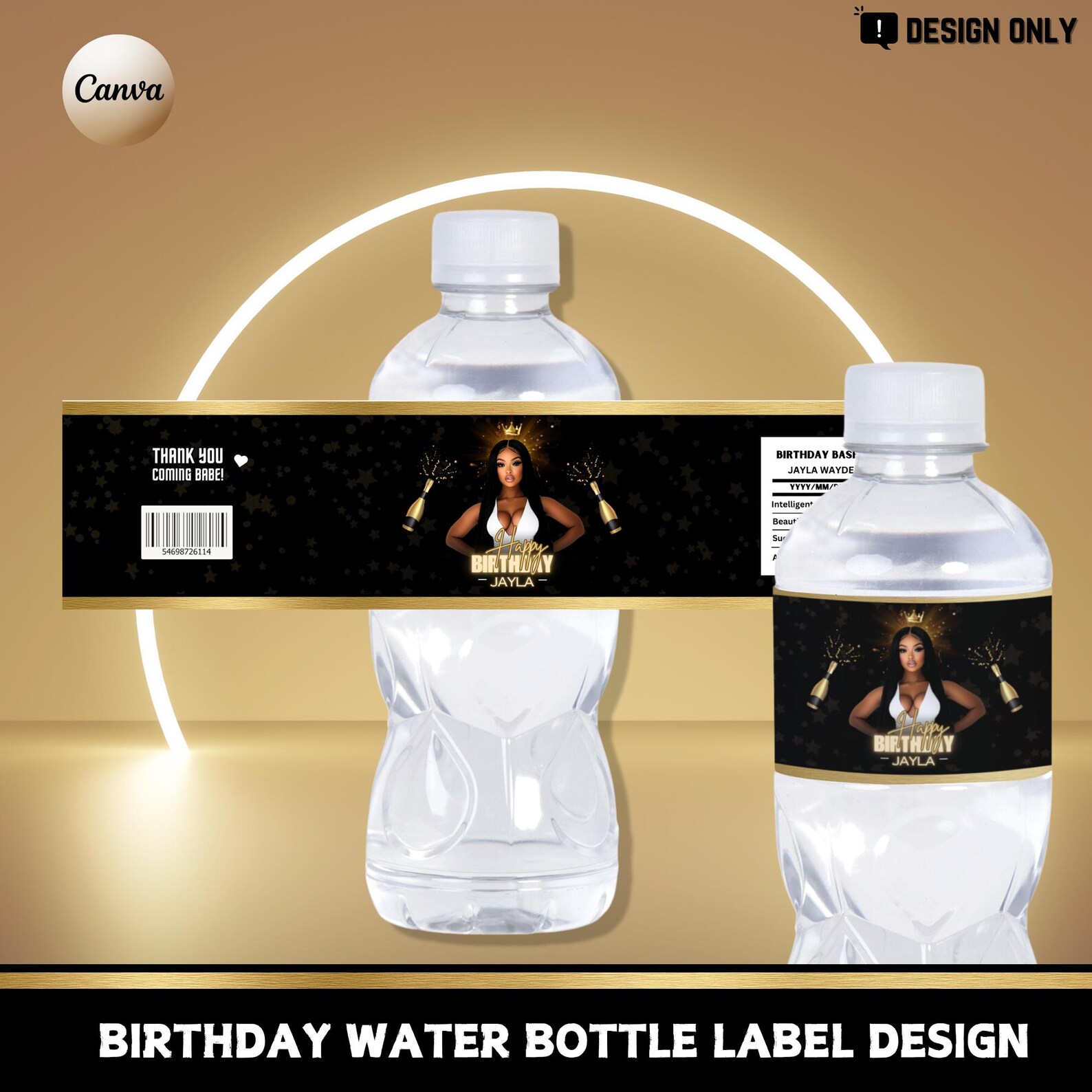 DIY Birthday Party Water Bottle Label Template, Water Template ...