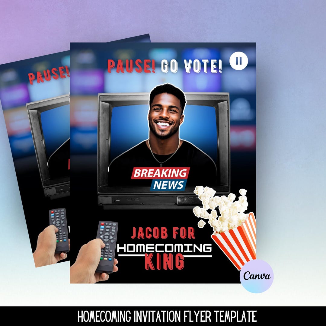 DIY Homecoming King Poster Template, Instant Download, Printable, HOCO ...