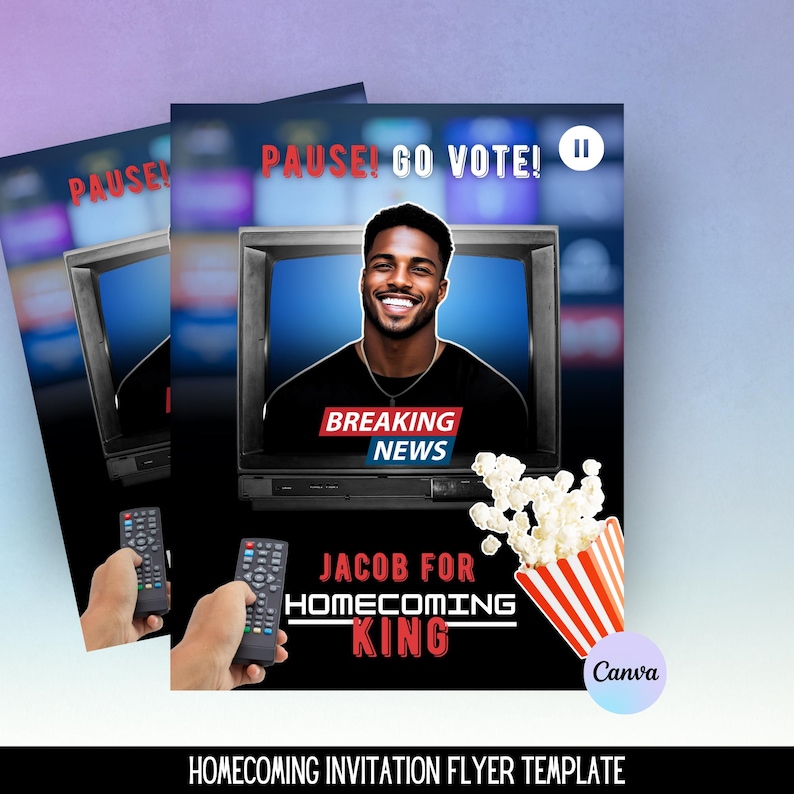 DIY Homecoming King Poster Template, Instant Download, Printable, HOCO ...