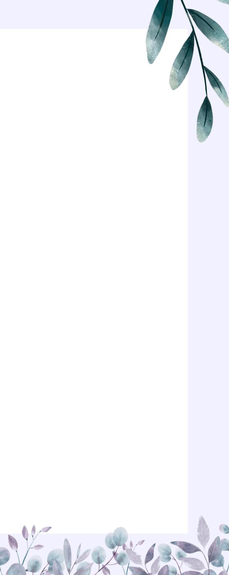 Violet Flowers Illustrative Page Border A4 Document - Etsy