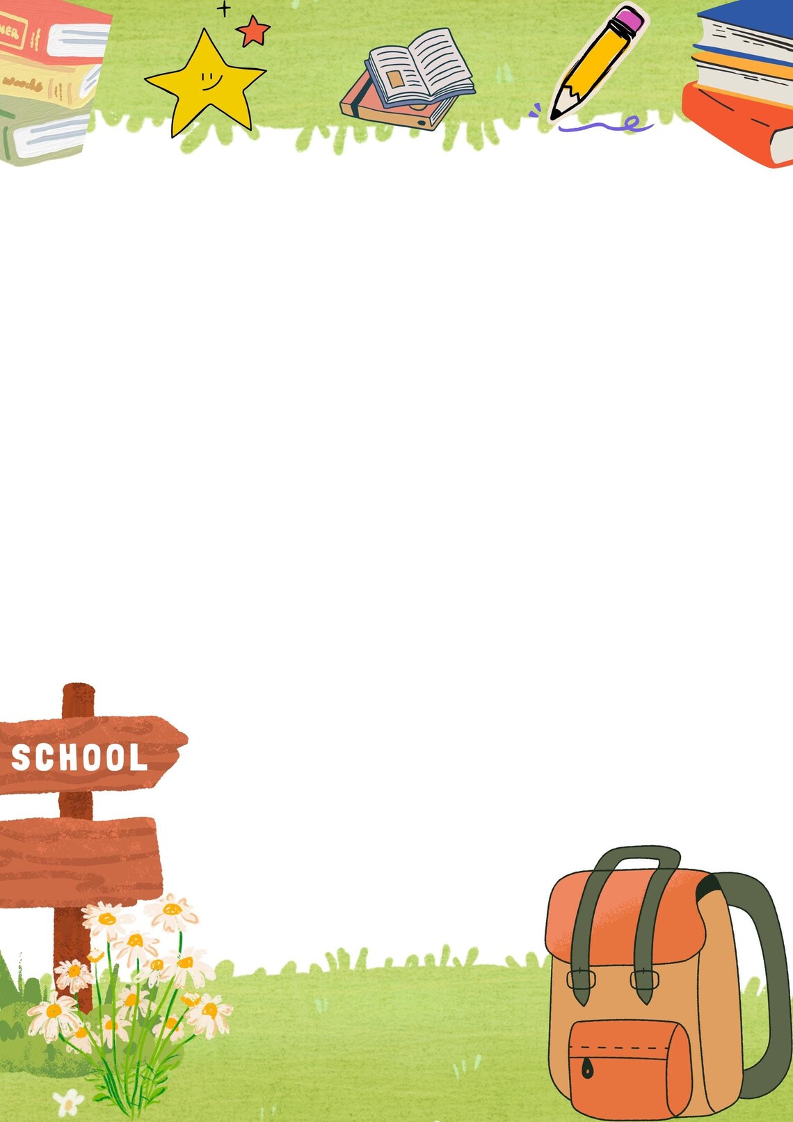 School Page Border A4 - Etsy