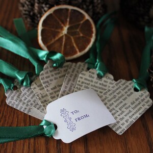 Vintage Style Bookpage Gift Tags - Etsy