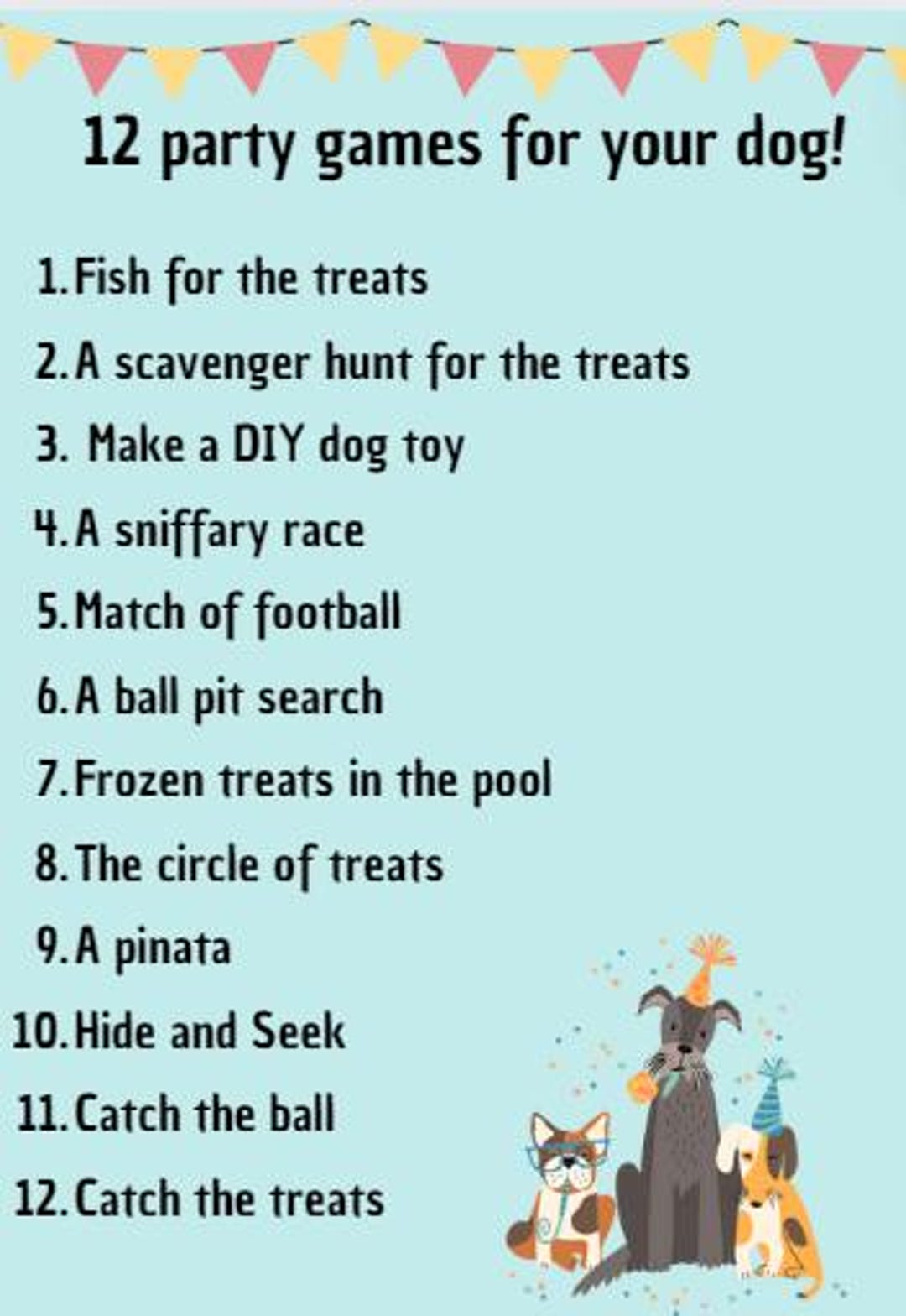 12 Party Games for Your Dog Dog Party Games, Printable Dog Party Games ...