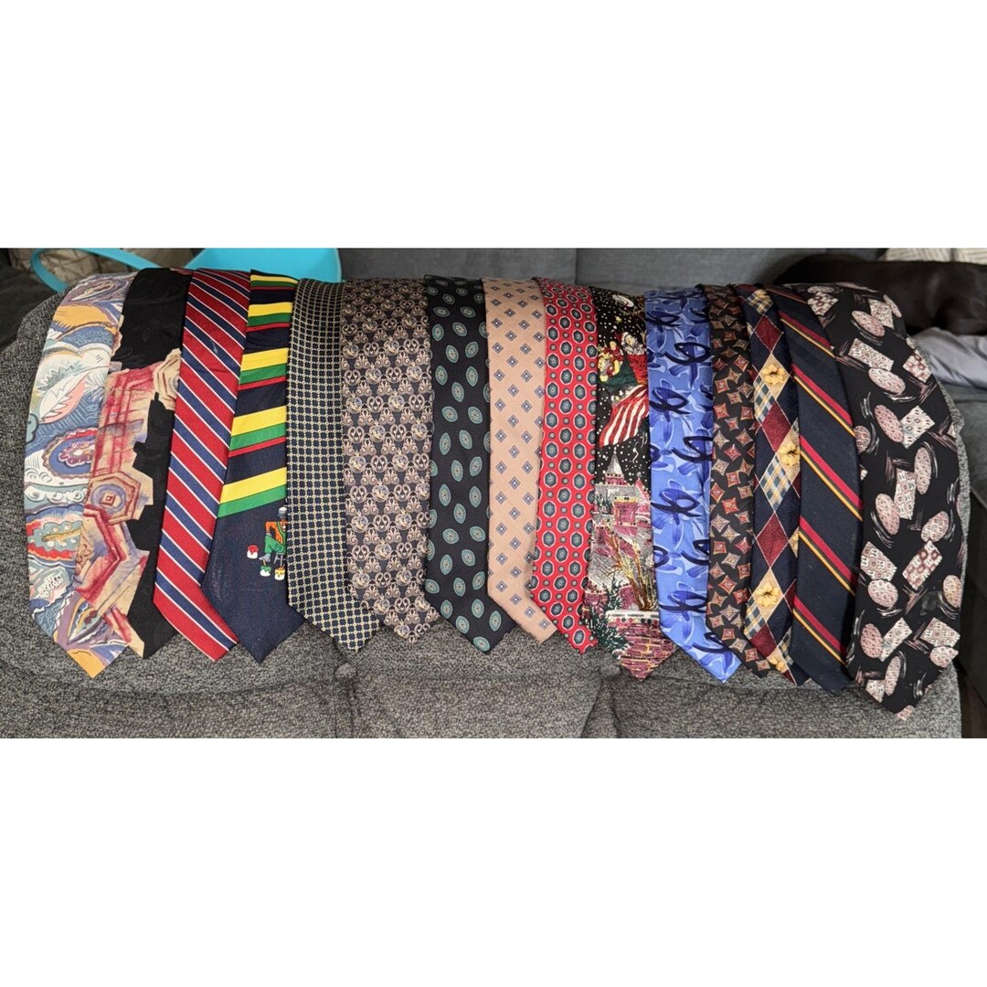Lot 15 Men's Ties Neckties Multiple Designer Brands Patterns Most Are ...