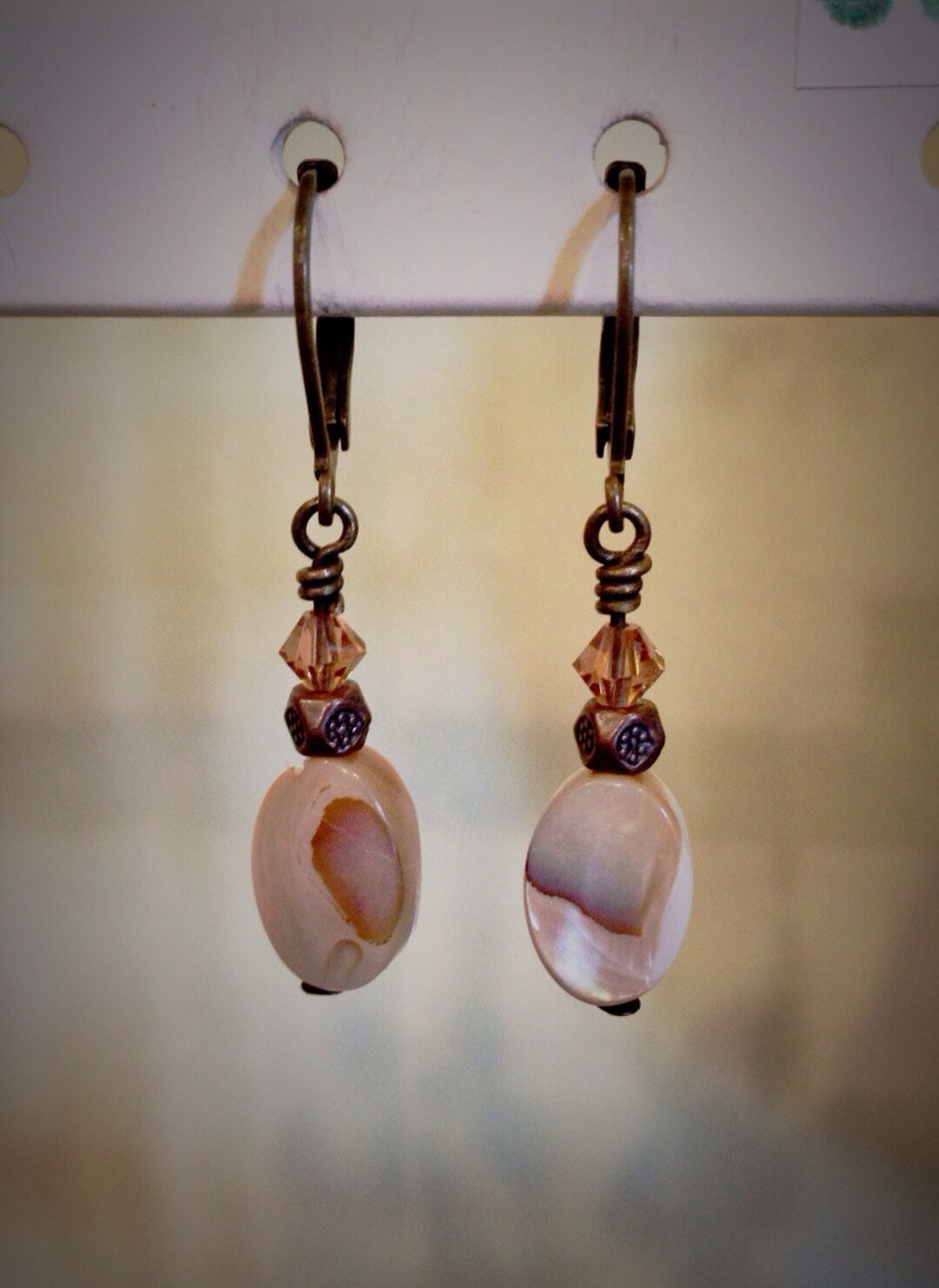 Oval Shell Earrings - Etsy