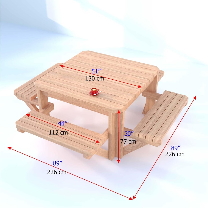 Picnic Table Plan 8 Persons. Meeting Point of Happy Moments, Robust and ...