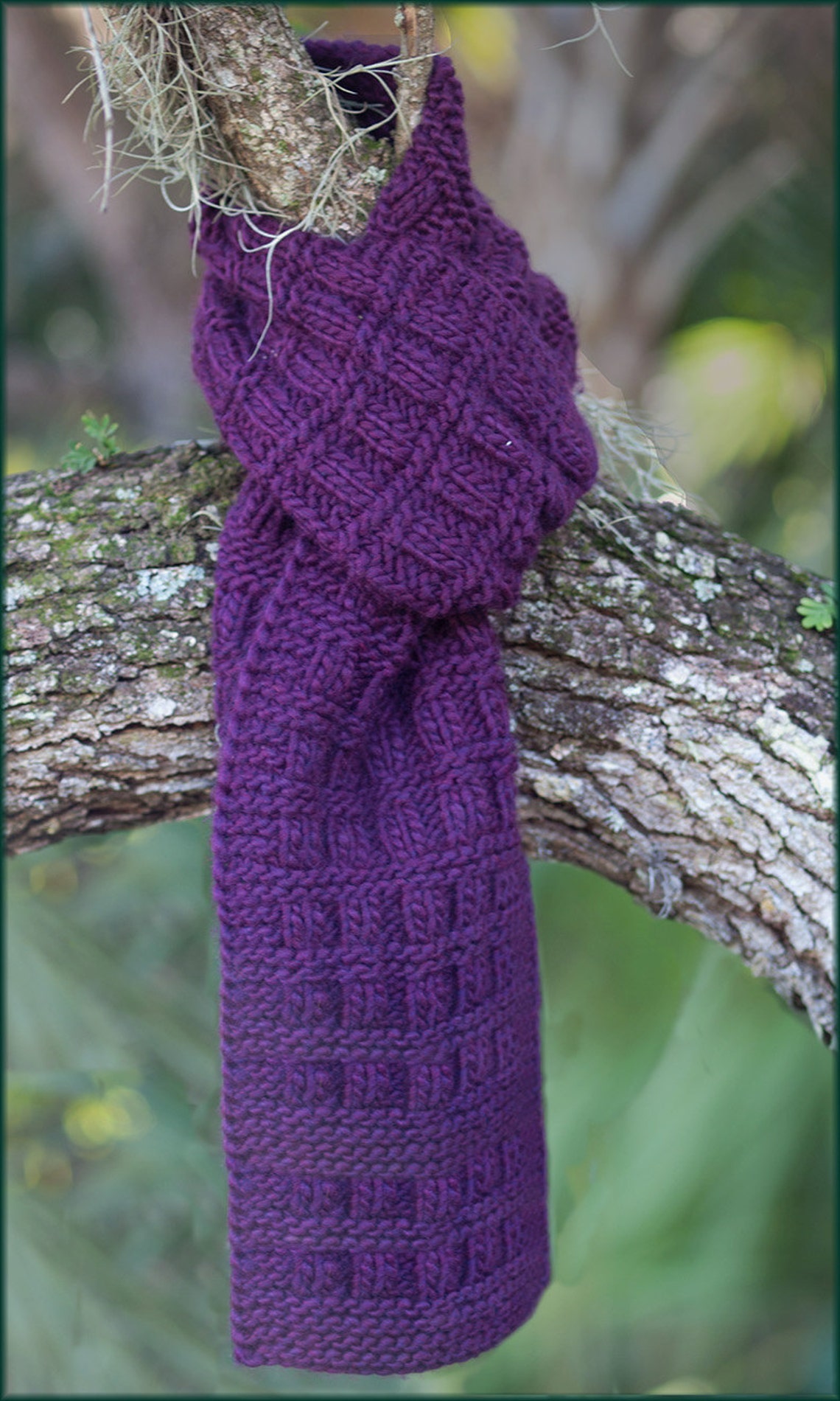 Elizabeth Scarf - Knitting Pattern - Ladies Scarf - Reversible Design ...