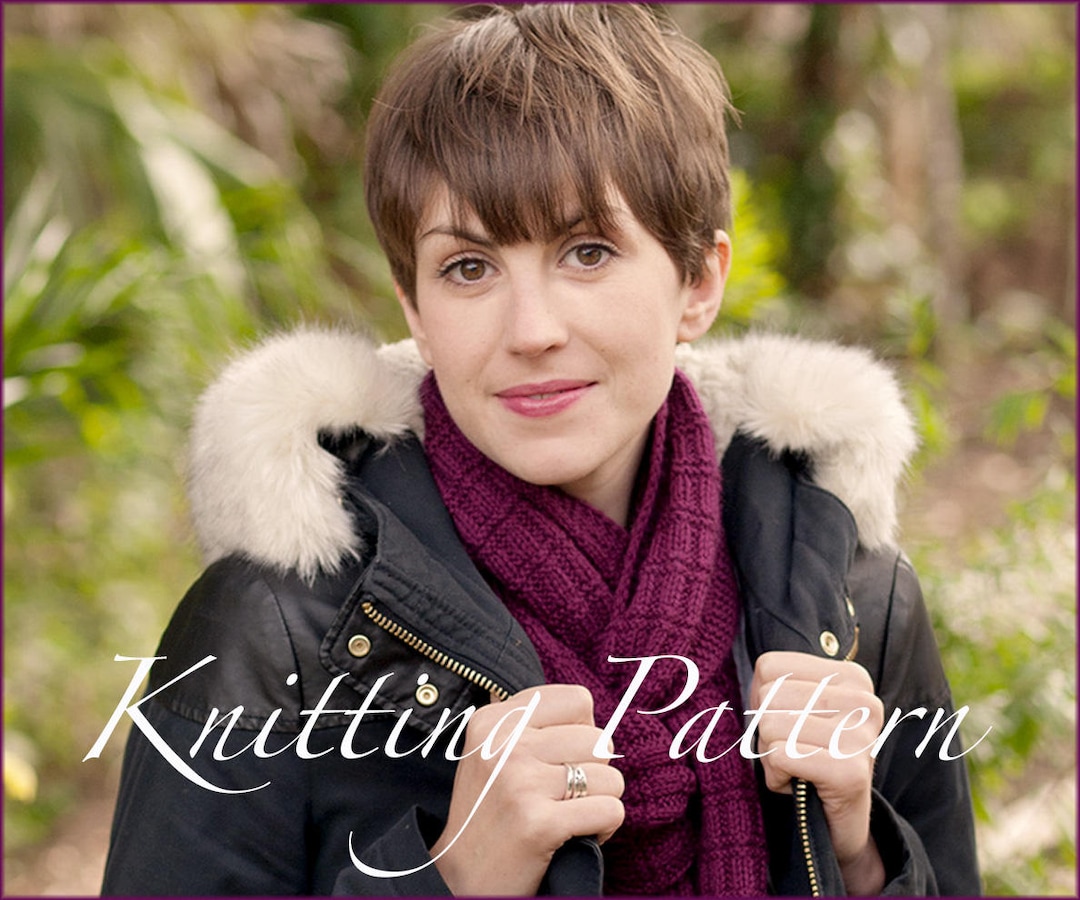 Elizabeth Scarf - Knitting Pattern - Ladies Scarf - Reversible Design ...