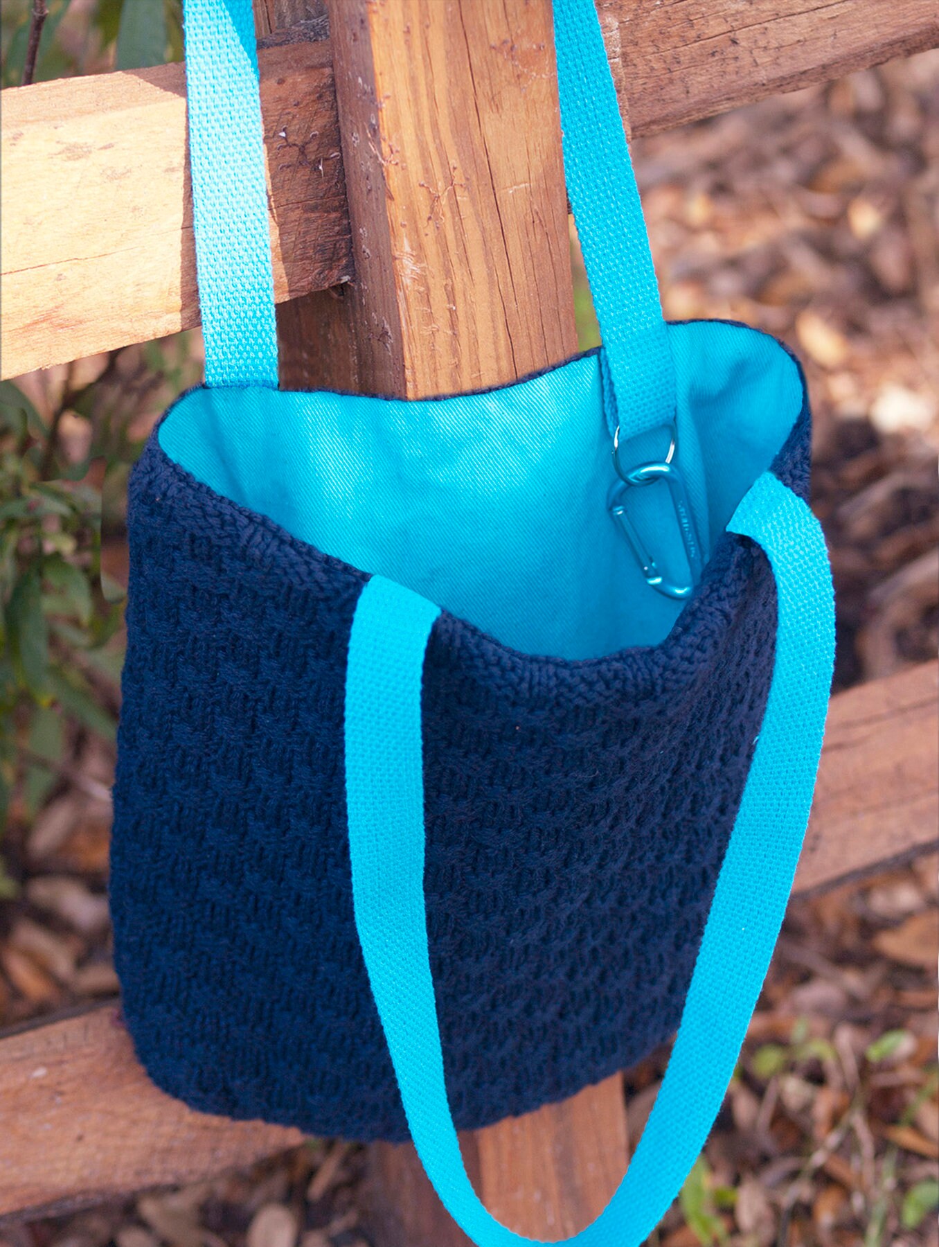 Southampton Book Bag - Knitting Pattern - Shoulder Bag With Canvas ...