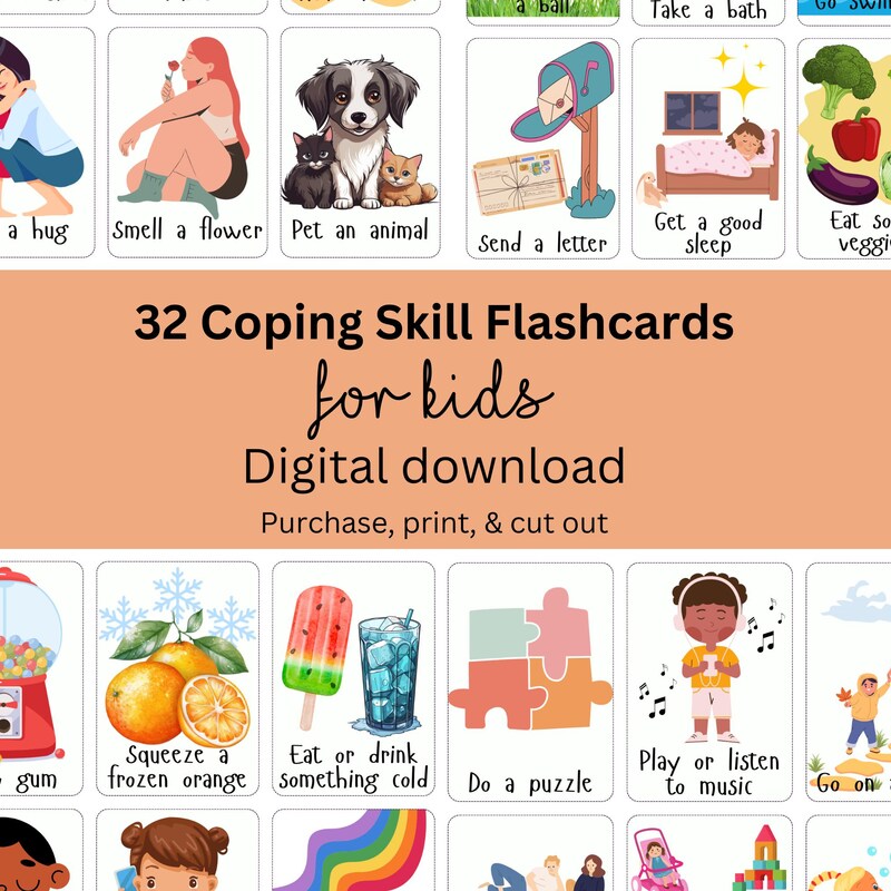 Printable Coping Skills Cards - Etsy