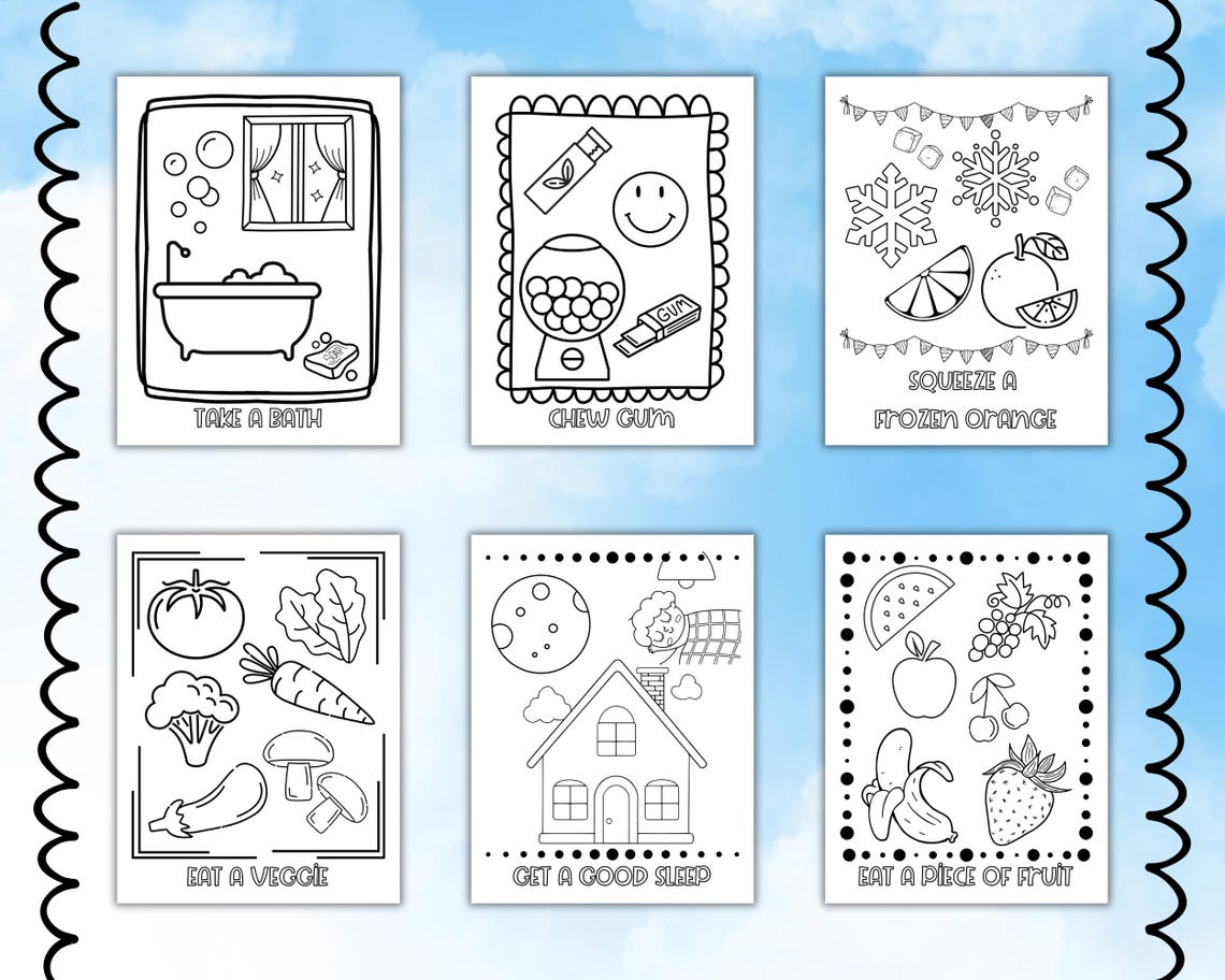 Coping Skills Coloring Pages: Stress Management for Kids (PDF) - Etsy
