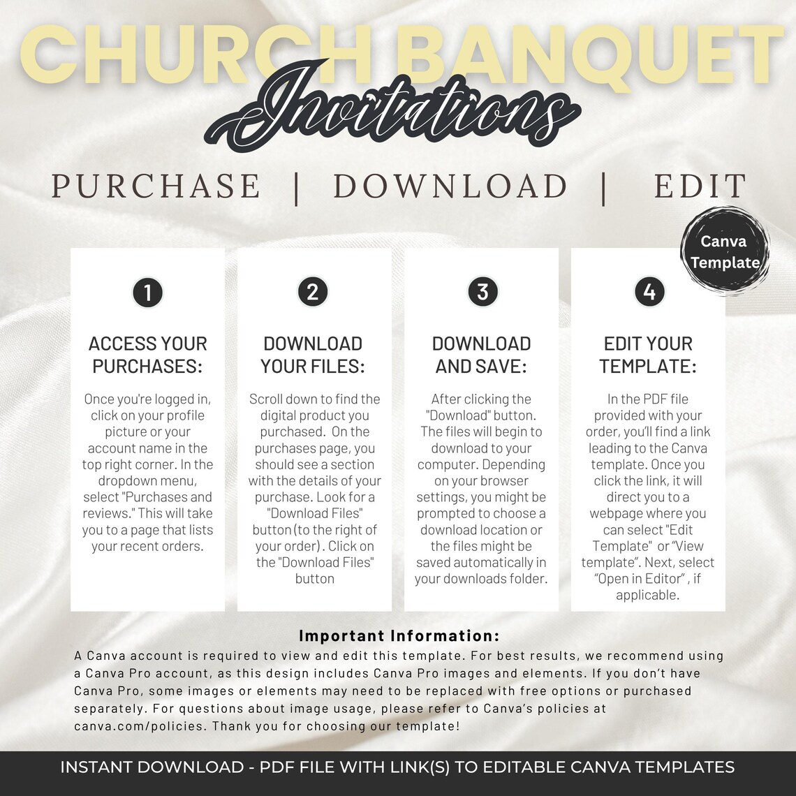 Editable Church Banquet Invitation| Church Event Invite| Church ...