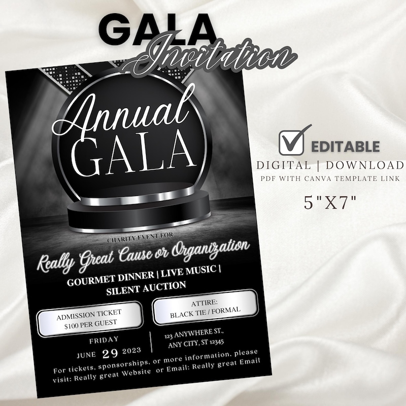 Gala Invitation - Etsy