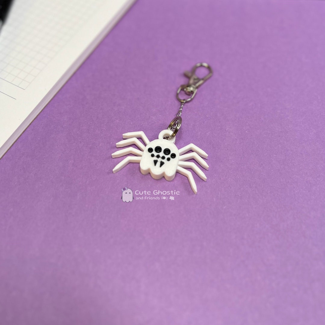 Spider Ghostie Keychain, Halloween Gift for Her, Spooky Keychain for ...